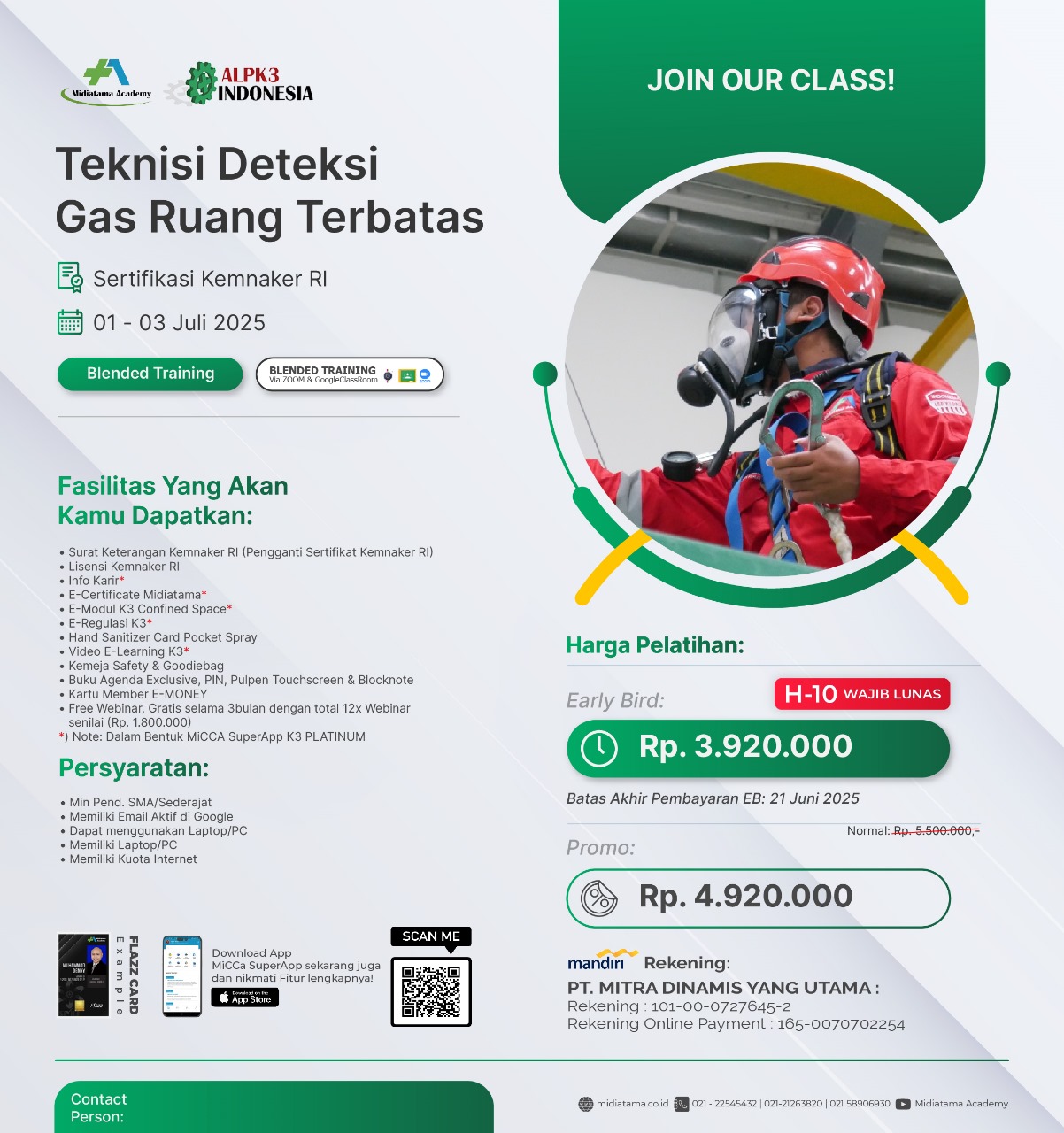 Teknisi Deteksi Gas Ruang Terbatas Batch 4 | Midiatama Academy - PJK3 Tersertifikasi Kemenaker ...